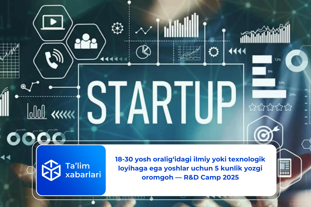 18-30 yosh oralig‘idagi ilmiy yoki texnologik loyihaga ega yoshlar ...