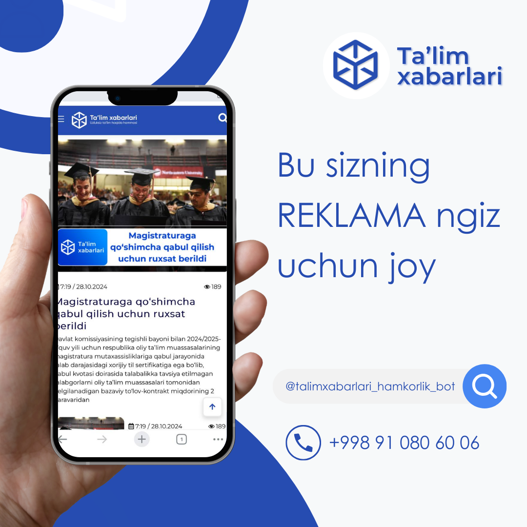 Umumiy oʻrta taʼlim maktablari uchun 2024-2025-oʻquv yiliga ...