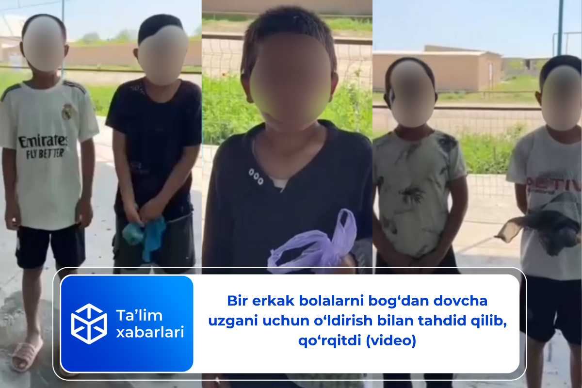 Bir erkak bolalarni bog‘dan dovcha uzgani uchun o‘ldirish bilan tahdid ...
