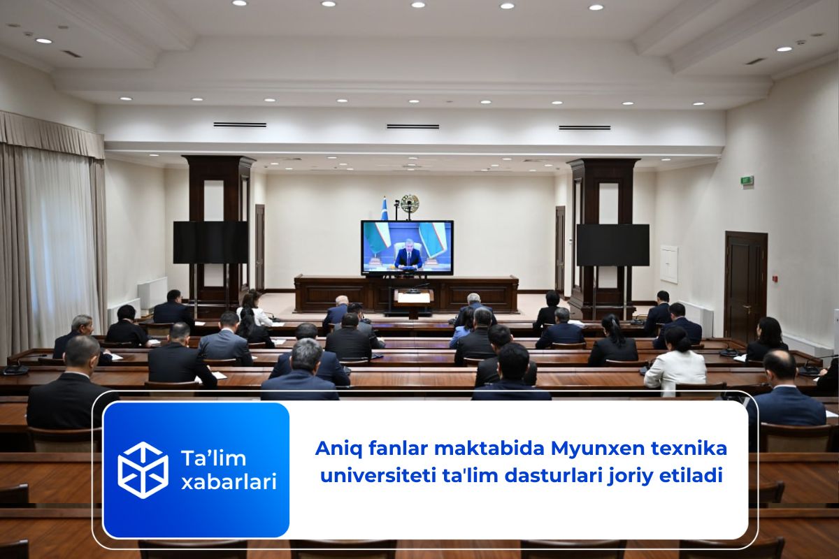 Aniq fanlar maktabida Myunxen texnika universiteti taʼlim dasturlari ...